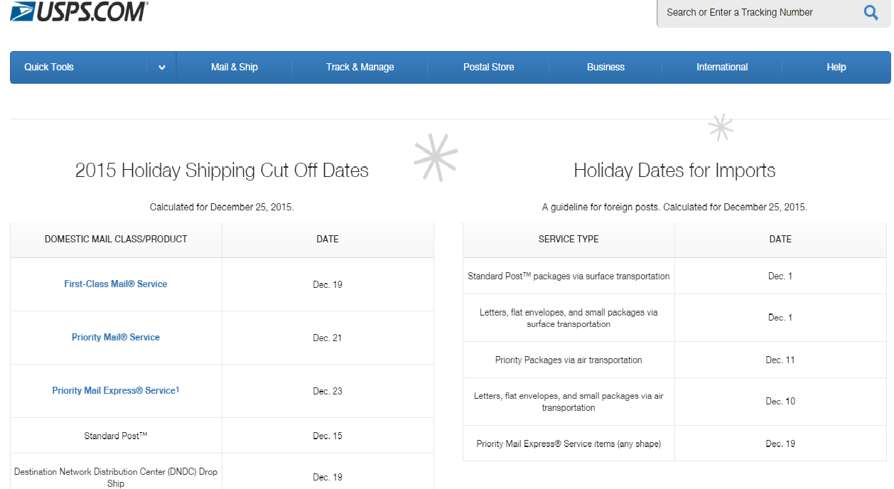 Mailing Dates For Christmas 2015 Rite While U Can